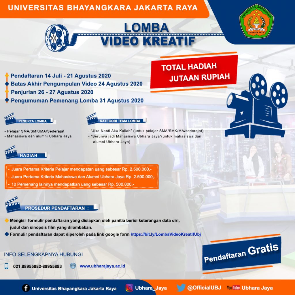 Lomba Video Kreatif Ubhara Jaya Tahun 2020 – Universitas Bhayangkara ...